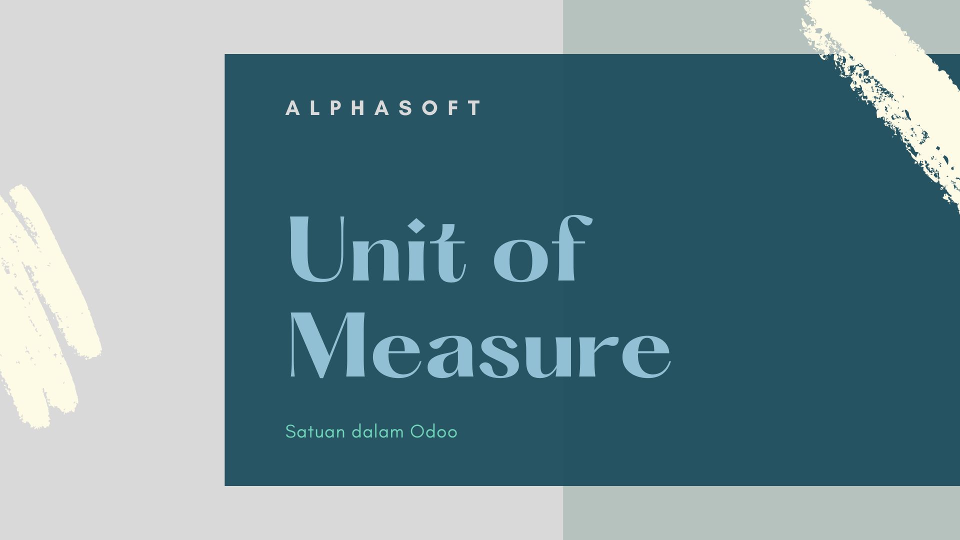 Penggunaan UoM (Unit of measure) pada Odoo | ALPHASOFT