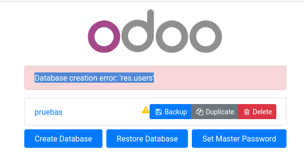 How to Fix Database creation error:'res.users' | ALPHASOFT How to Fix Database creation error:'res.users' | ALPHASOFT